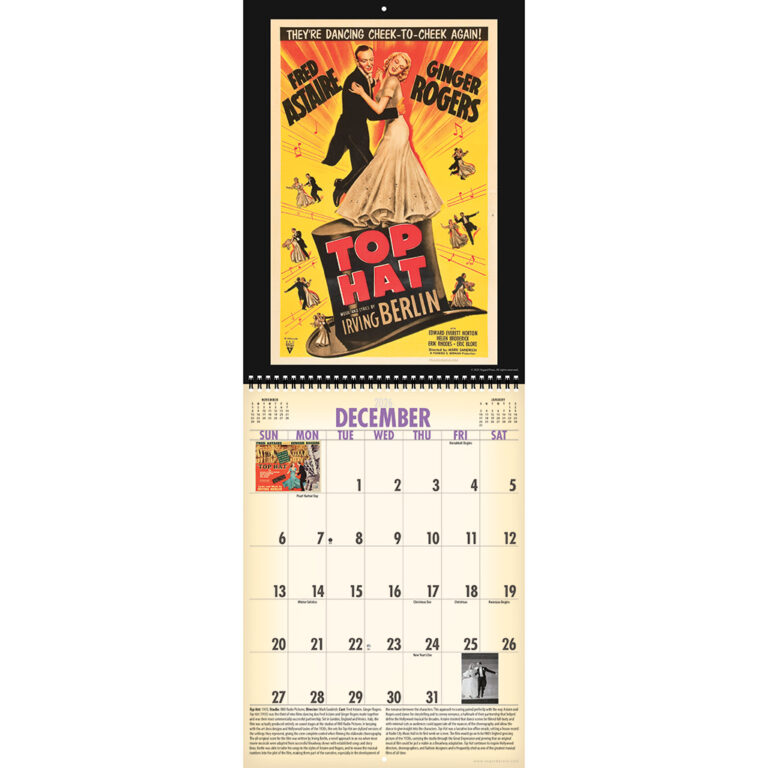 2026 Vintage Musicals Deluxe Calendar 11"x15" - Asgard Press